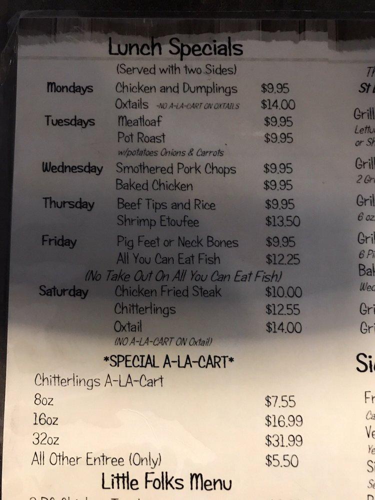 Menu at Country Boyz Fixins restaurant, Austin, E 12th St