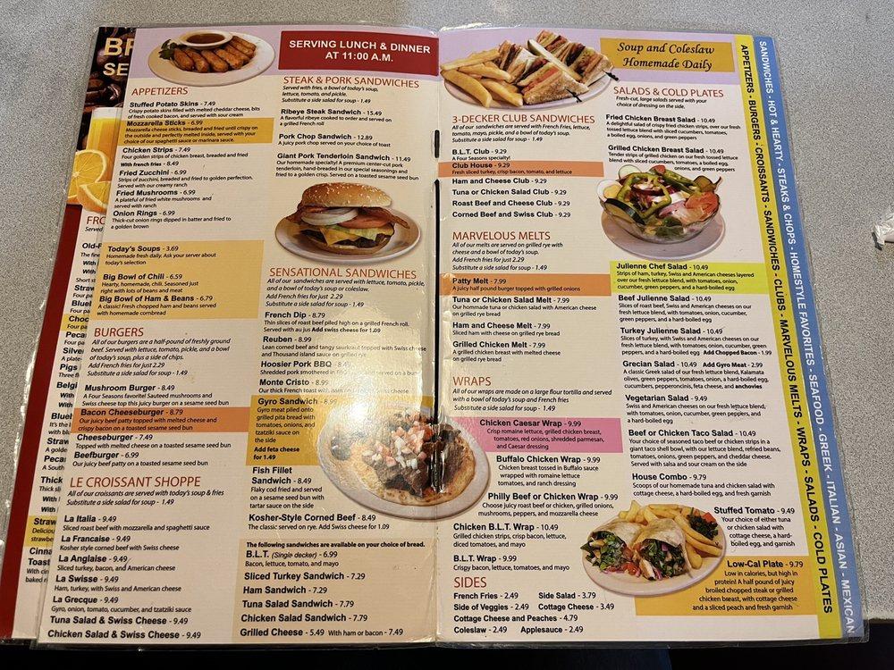 Menu at Four Seasons Family Restaurant, Greenwood, N State Rd 135