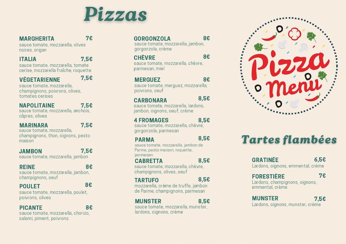 Menu at Proper Pizza pizzeria, Oberhausbergen