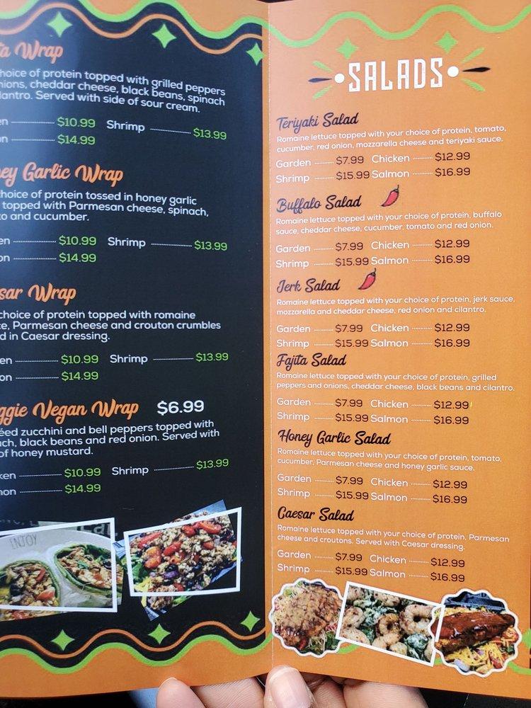 Menu at WRAP - A - LOT Fresh Express restaurant, College Park