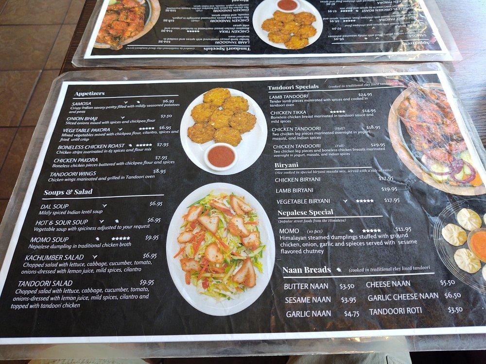 Menu at Royal Indian restaurant, Bar Harbor