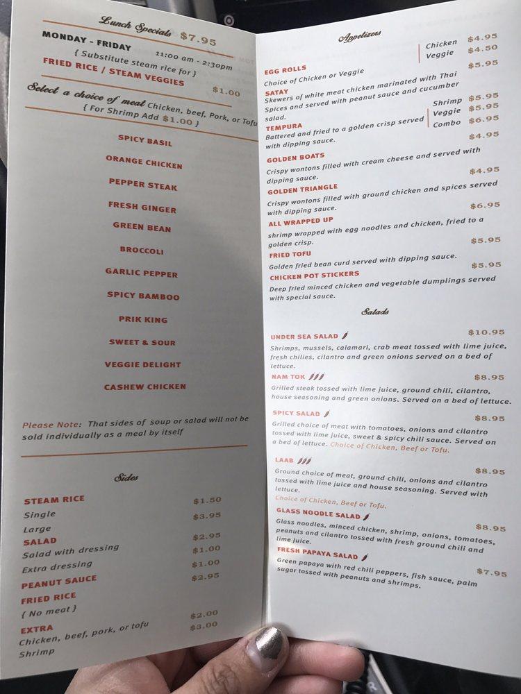 Carta del restaurante Thai Spoon 2, Loma Linda