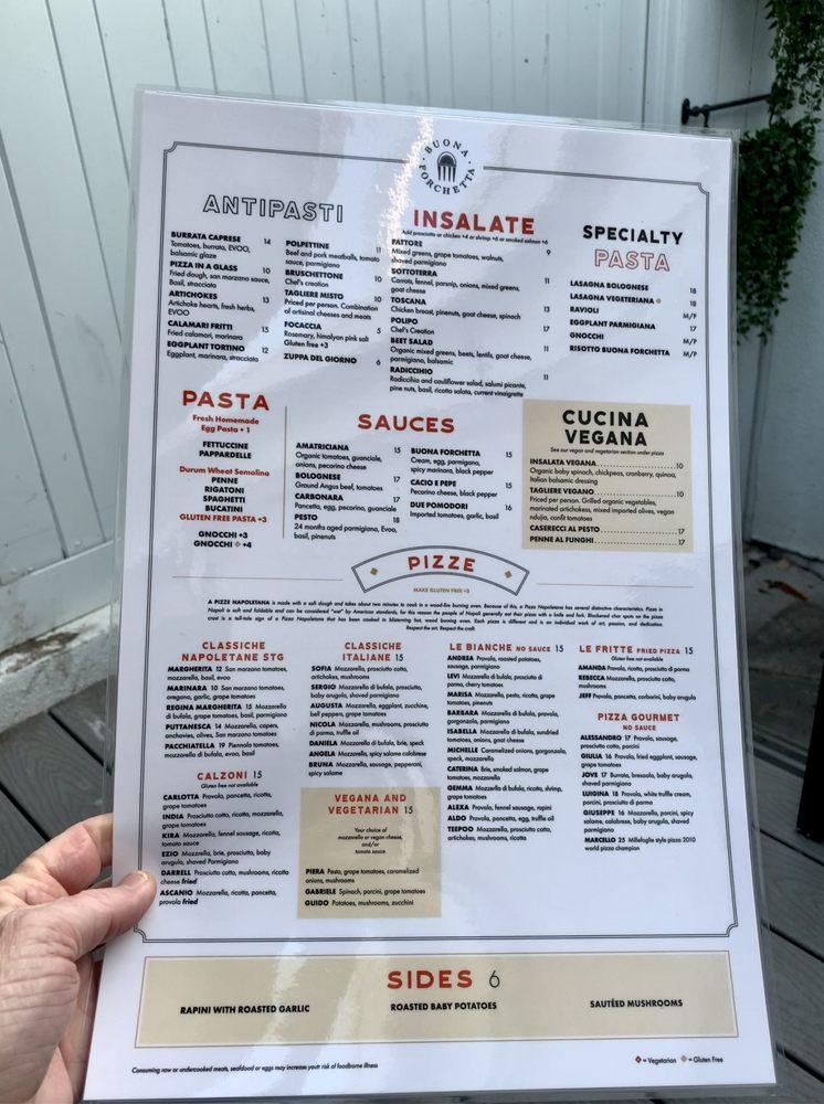 Menu at Buona Forchetta - Encinitas pub & bar, Encinitas