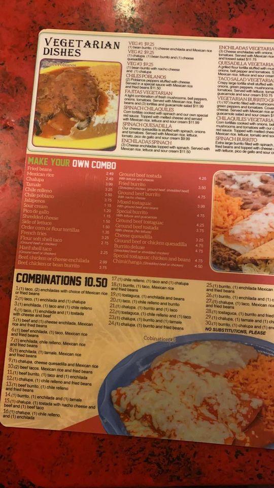 Menu at El Sol Mexican Restaurant, Waverly, E Bremer Ave