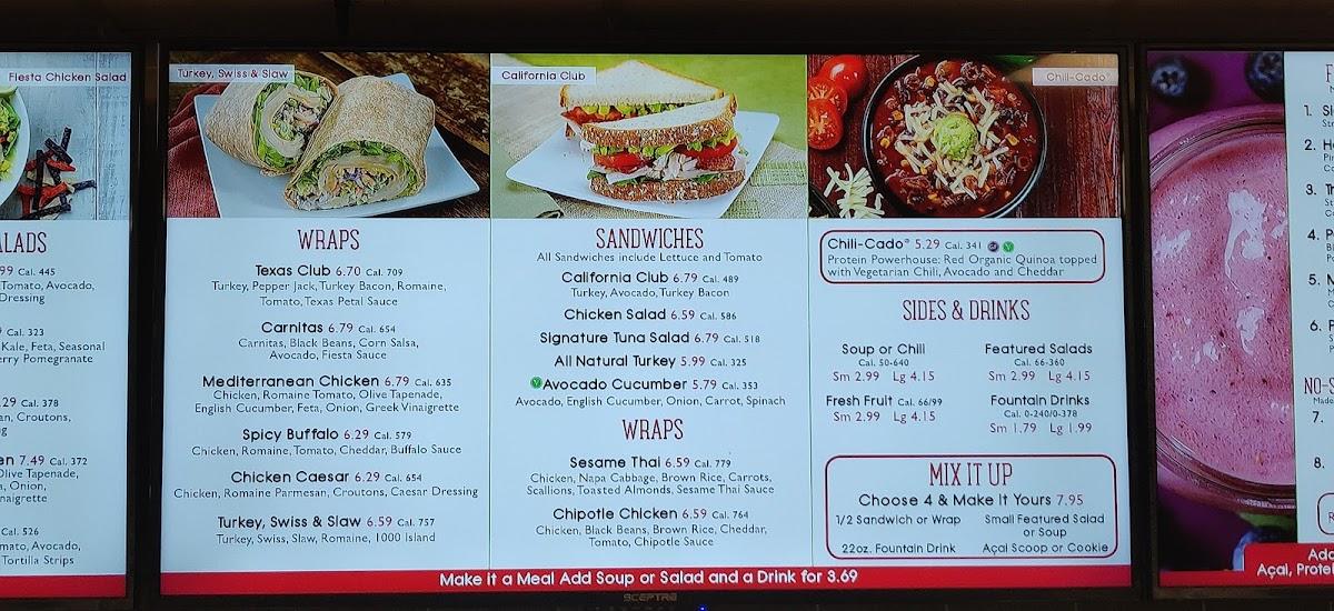 Menu at Natures Table Epicenter cafe, Clearwater, 58th St N