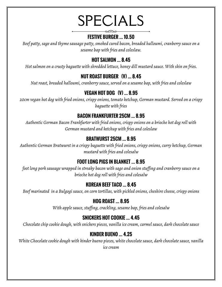 Menu at Simply Street Bar & Grill, Holyhead, 1 Stanley Terrace