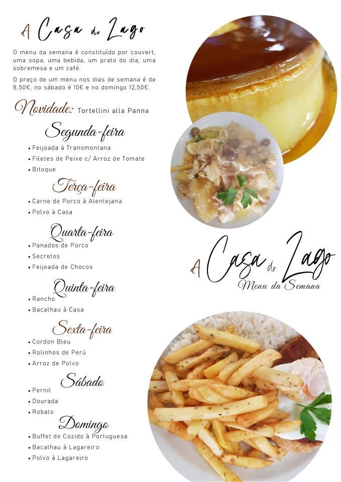Menu em A Casa do Lago restaurante, Alcabideche