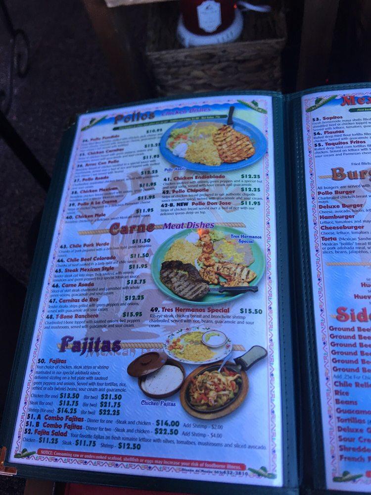 Menu at Don Jose Mexican Restaurant, Estherville