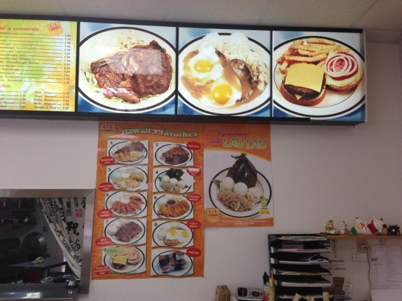Menu at L & L Hawaiian Barbecue, Waimea, Moana Rd