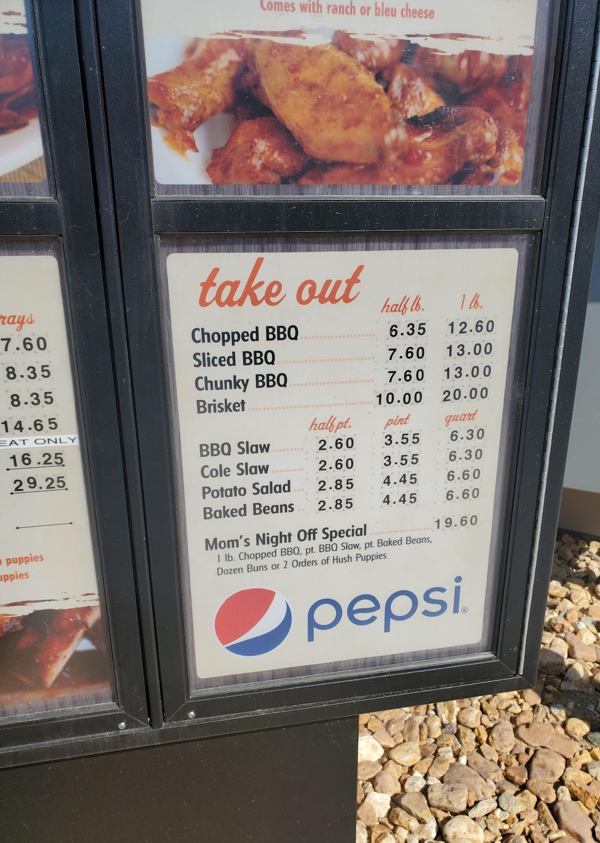 Menu at Mr. Barbecue, Winston-Salem, Peters Creek Pkwy