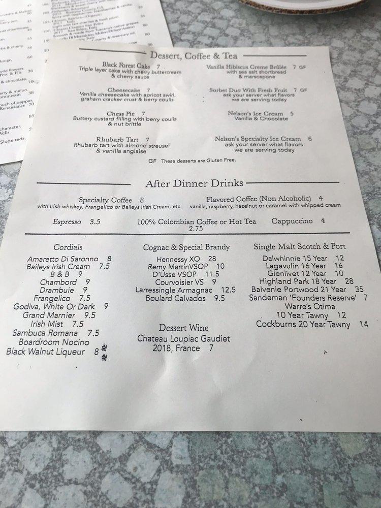 Menu at The Washington House Hotel & Restaurant, Sellersville