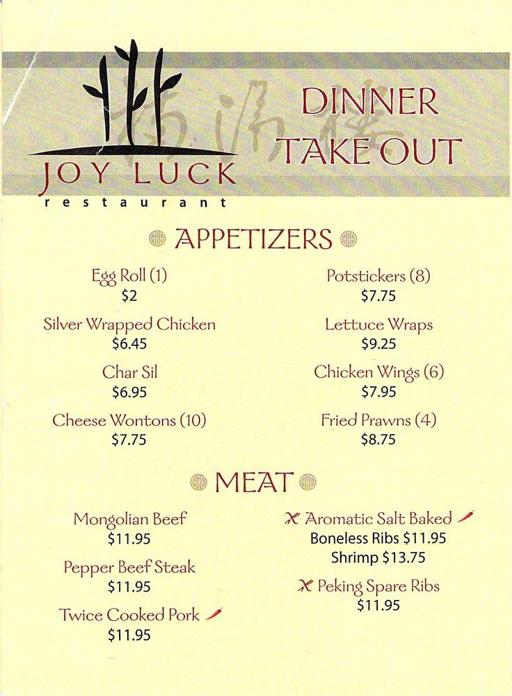 Menu at Joy Luck Bountiful restaurant, Woods Cross, 566 W 1350 S