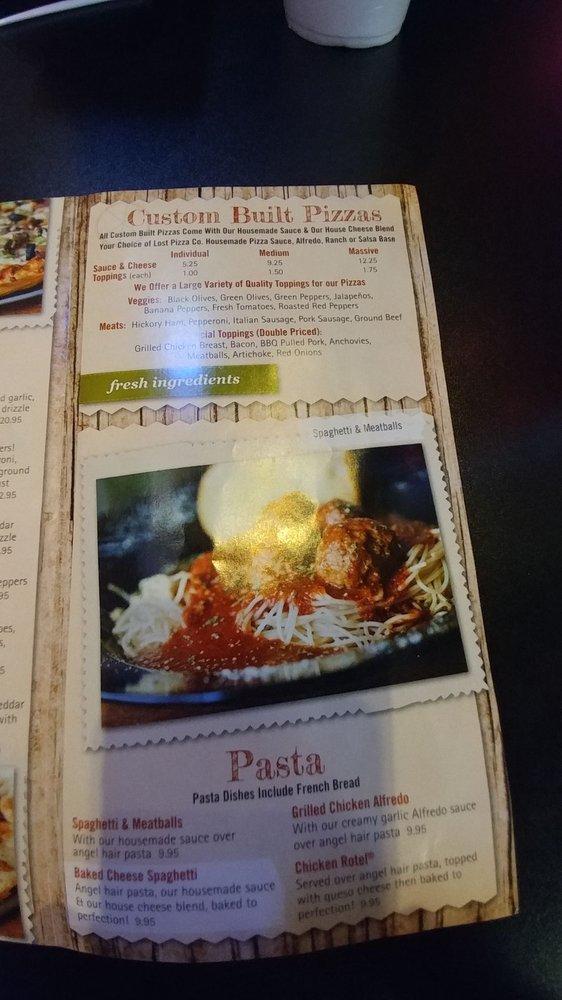 Menu at Lost Pizza Co North Gloster pub & bar, Tupelo