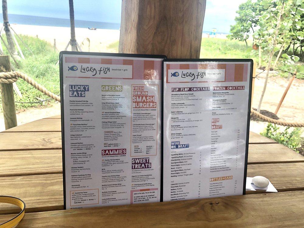 Menu at Lucky Fish pub & bar, Pompano Beach