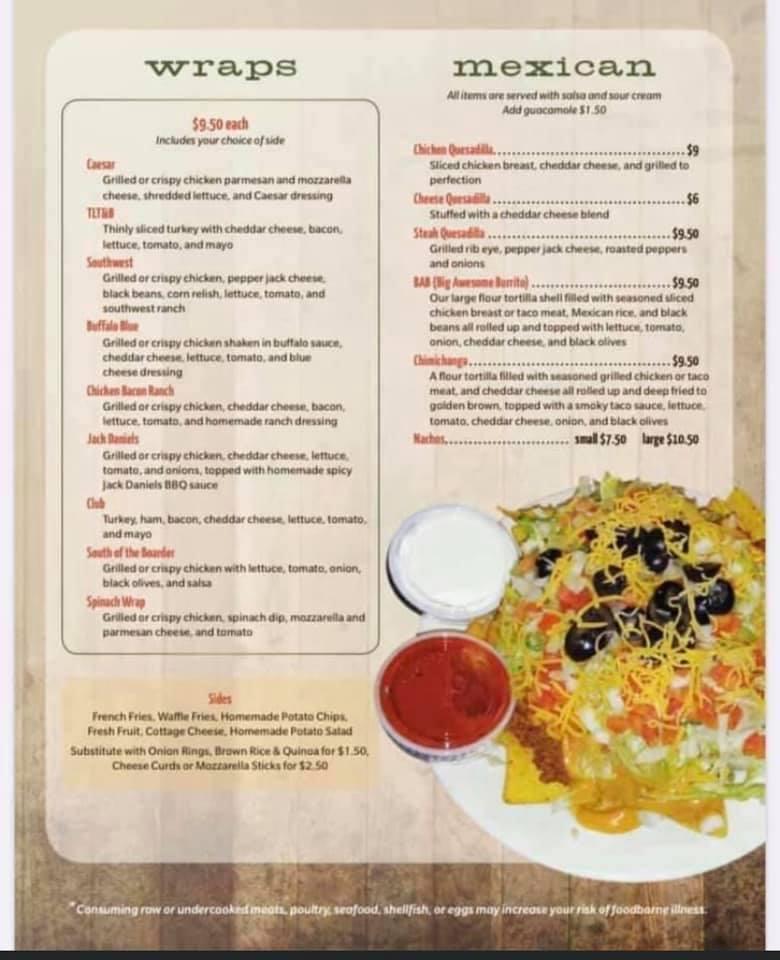 Menu at The Outpost pub & bar, Sherwood