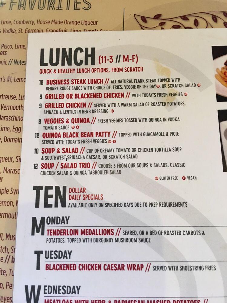 Menu at Scratch Kitchen & Cocktails restaurant, Norman, 132 W Main St