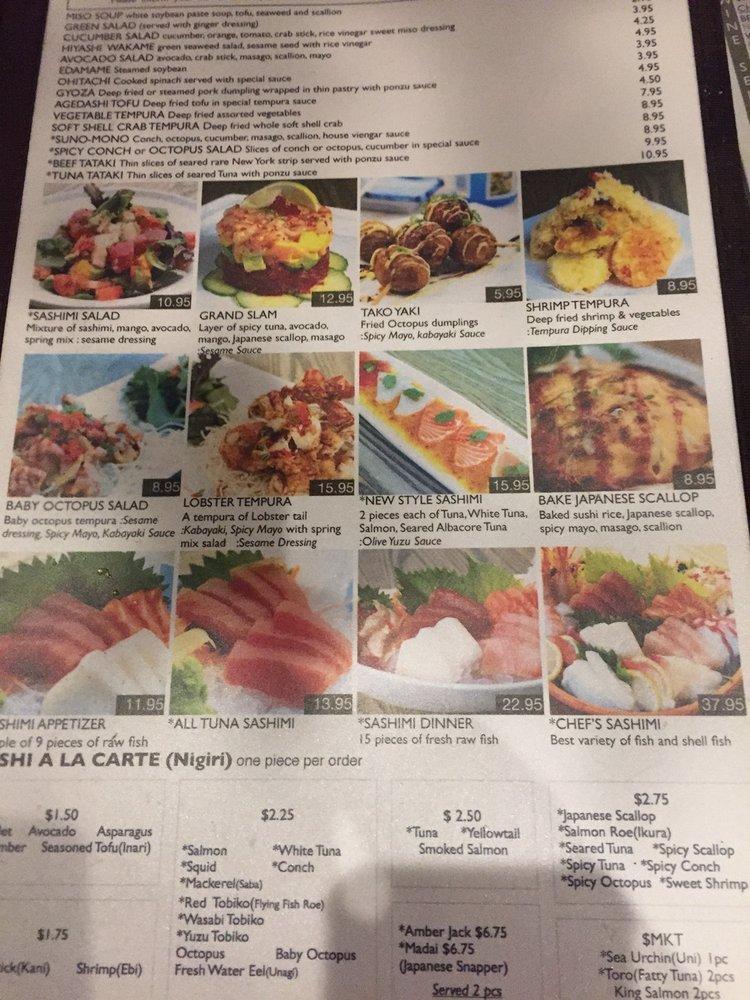 Menu at Thaicoon & Sushi Bar, Marietta, 34 Mill St