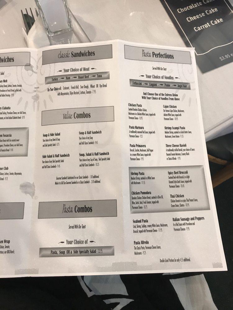 Menu at Greenhouse Cafe, Lancaster