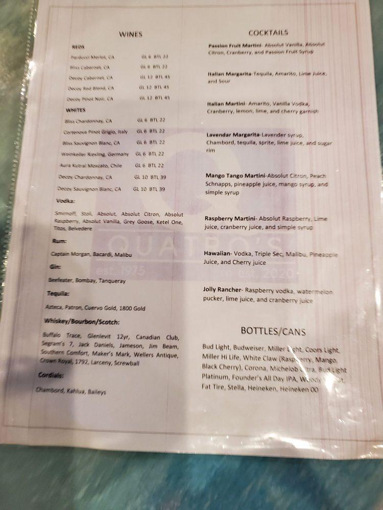 Menu at Brass Monkey pizzeria, Monroe
