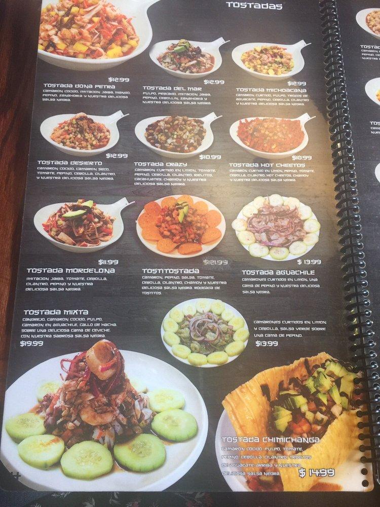 Menu at Culichi Town restaurant, Modesto