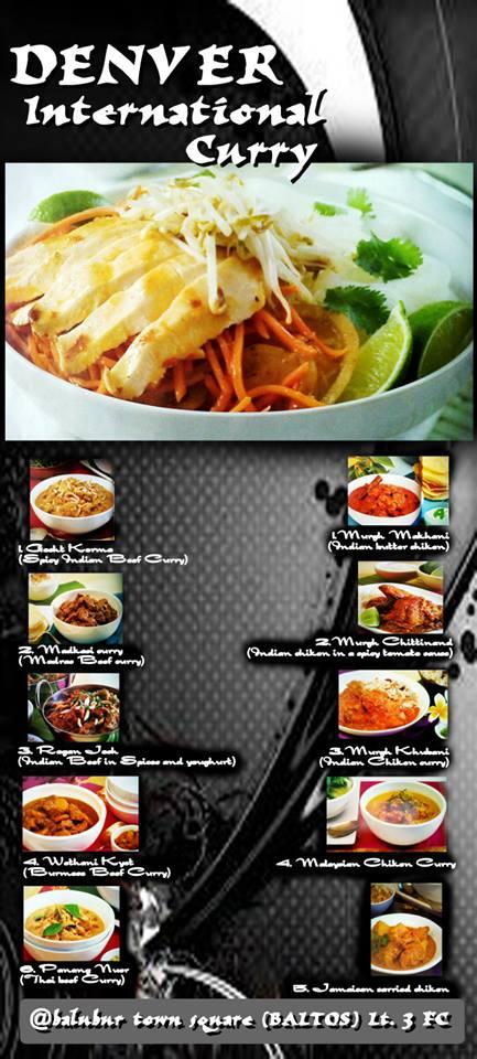 Menu at Diamond International Foods restaurant, Bandung