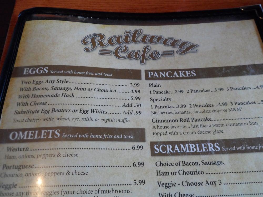 Menu at Railway Cafe, Somerset