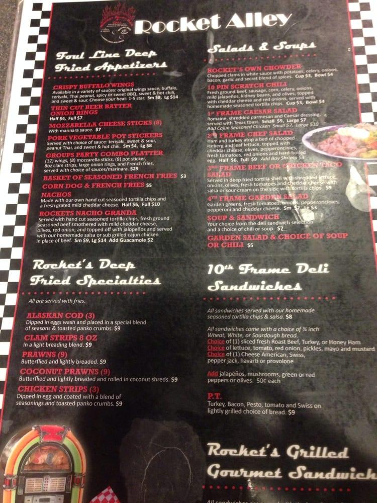 Menu at The Alley Bar & Grill, Arlington
