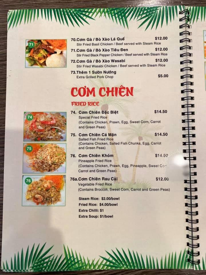 Menu at Hủ Tiếu Mì BẾN TRE restaurant, Morley