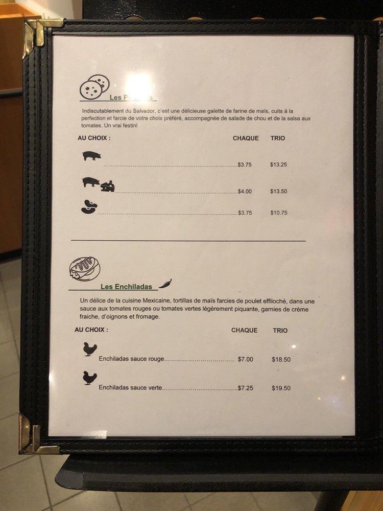 Menu at Fusion Latino pub & bar, Montréal