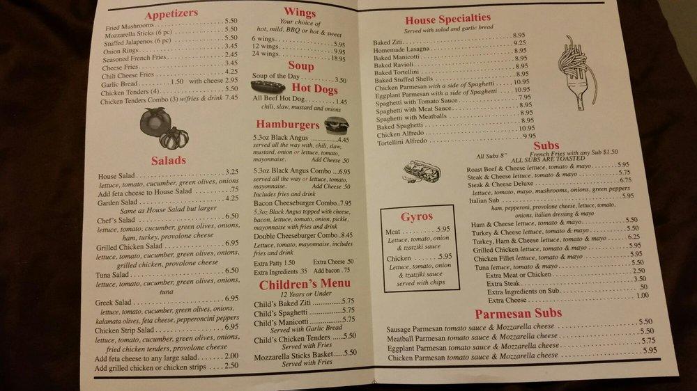 Menu at Hawkins Grill & Pizzeria, Sanford