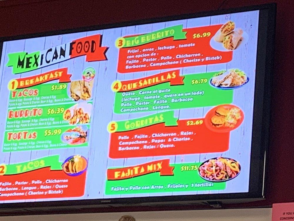 Menu at Taqueria Y Pupuseria Mama G's restaurant, Cedar Hill