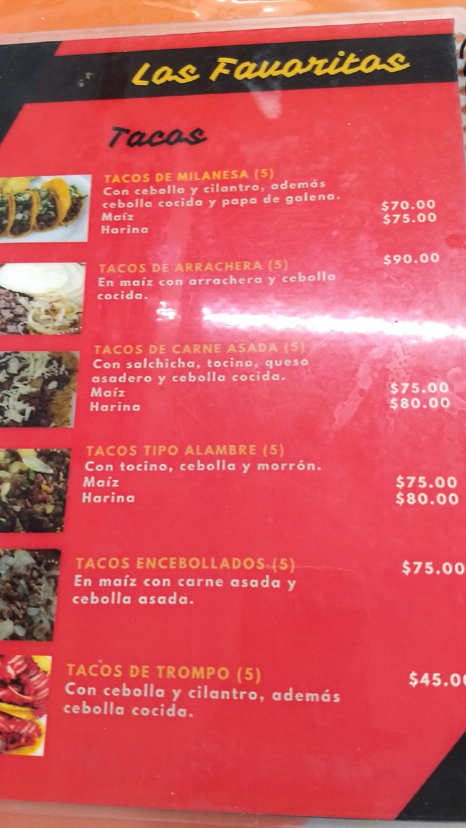 Menu at RAFA's Restaurant, San Nicolás de los Garza