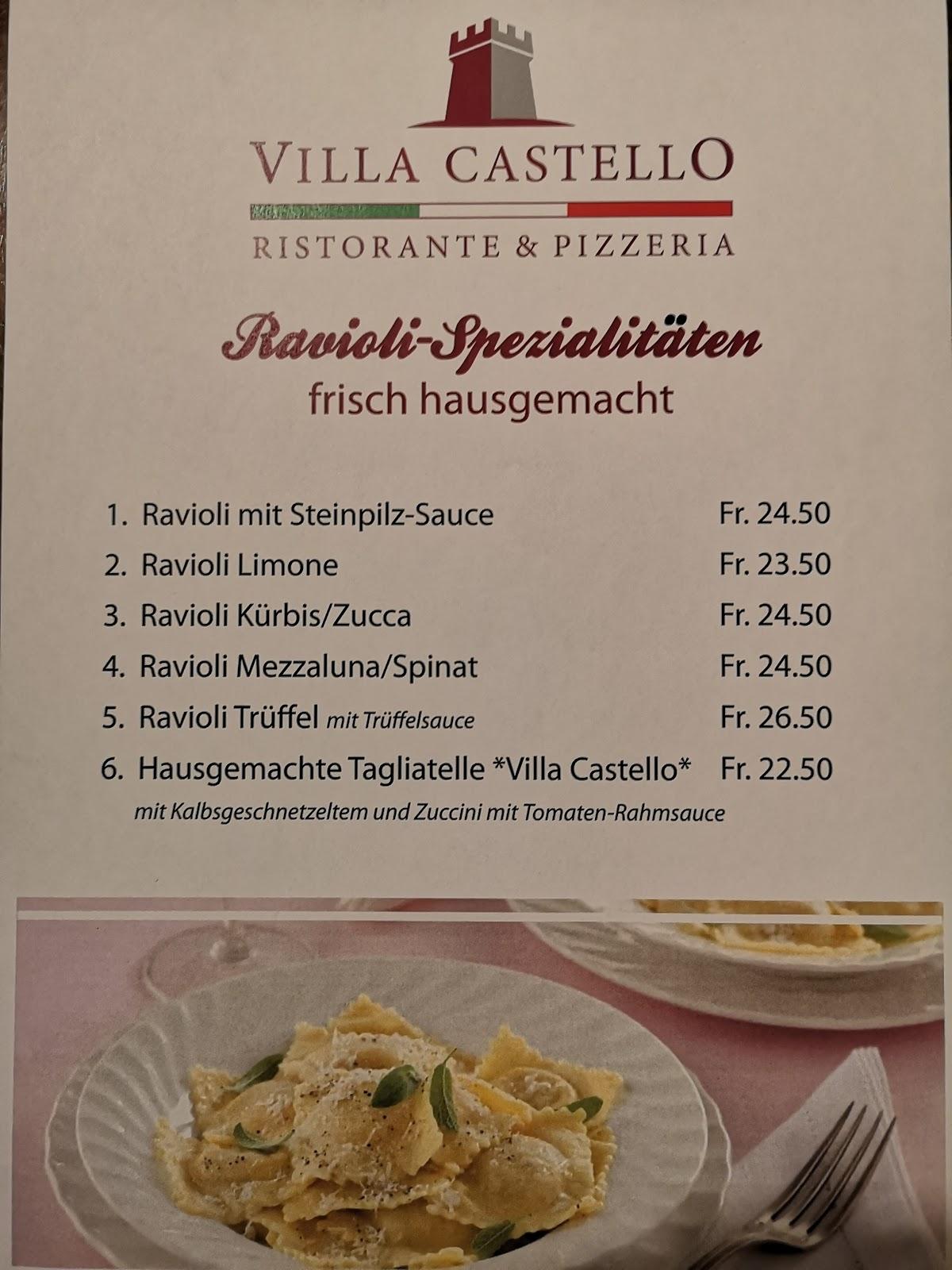 Menu da Villa Castello, Greifensee