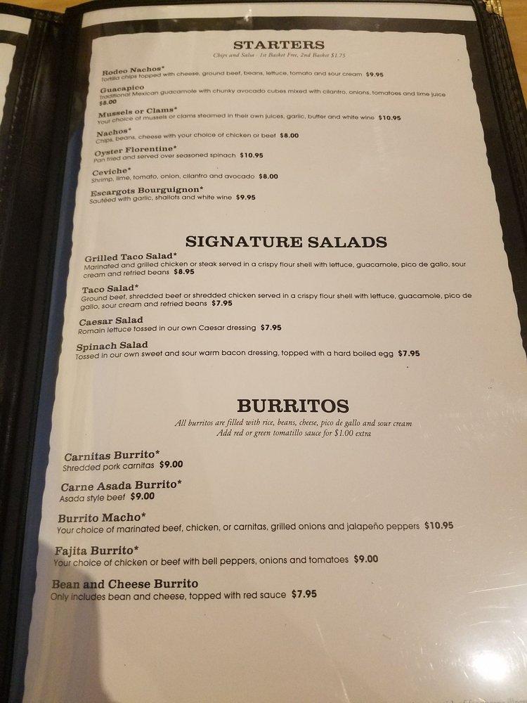 Menu at El Rodeo Steak House steakhouse, Klamath Falls