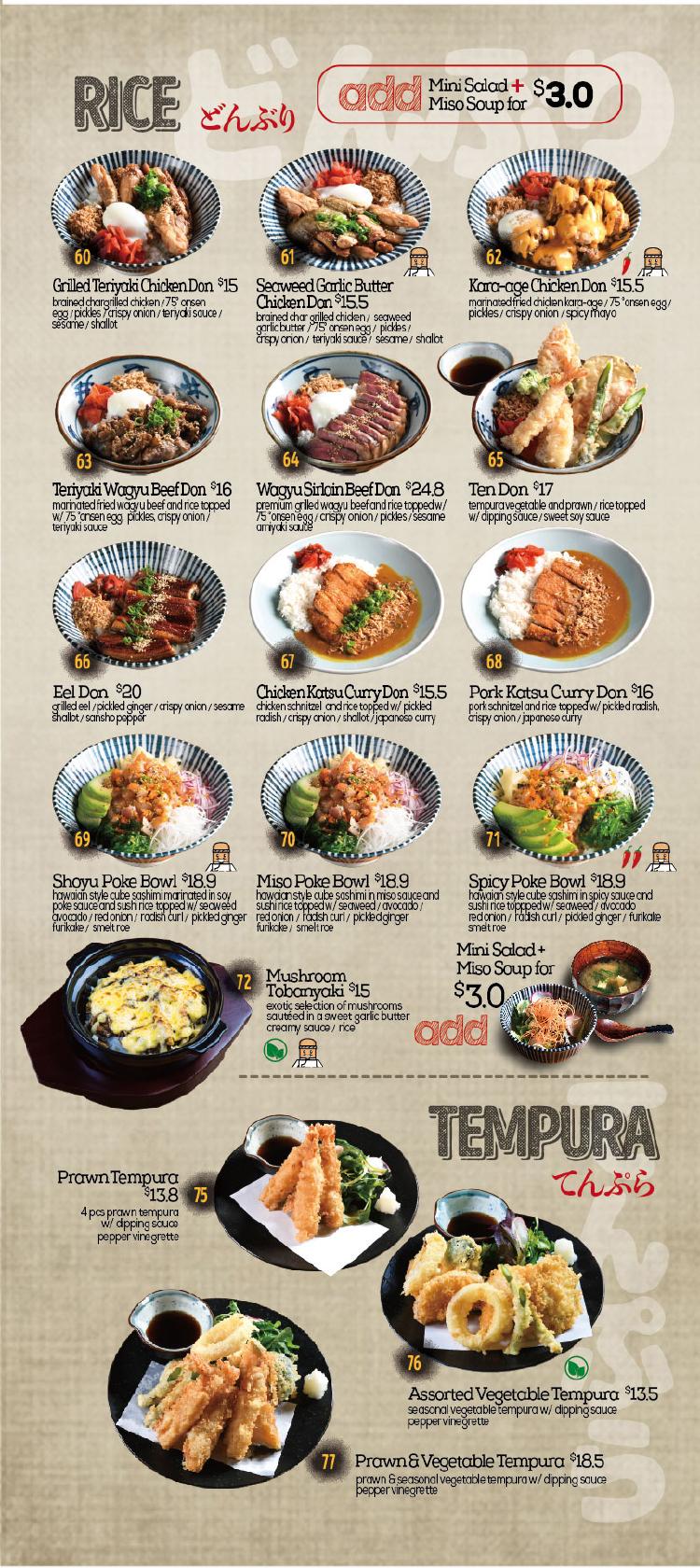 Menu at Mikazuki Parramatta restaurant, Parramatta