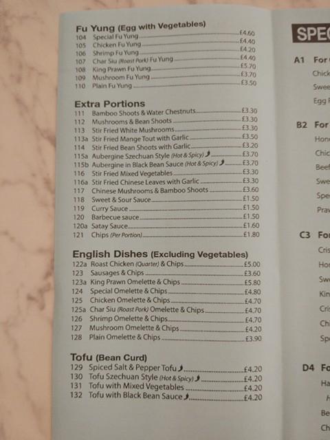 Menu at The Happy Chef Chinese fast food, Seaford
