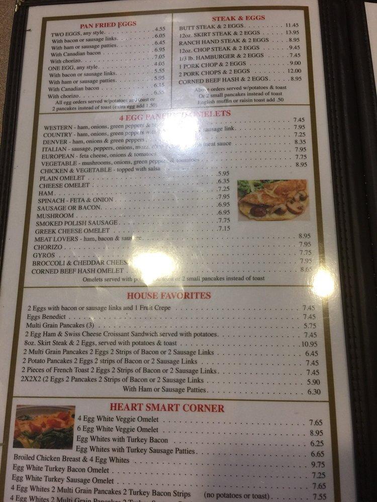 Menu at Three Sons Restaurant, Chicago
