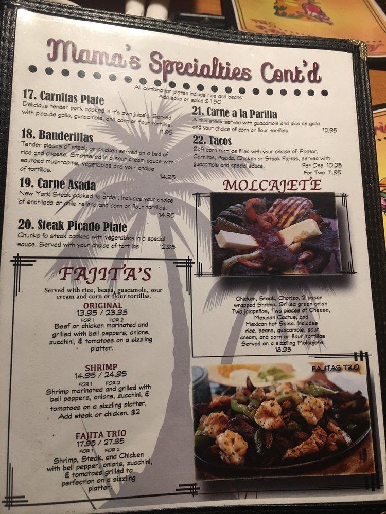 Menu at Mama Maria's Grill pub & bar, Phelan, 4204 Phelan Rd