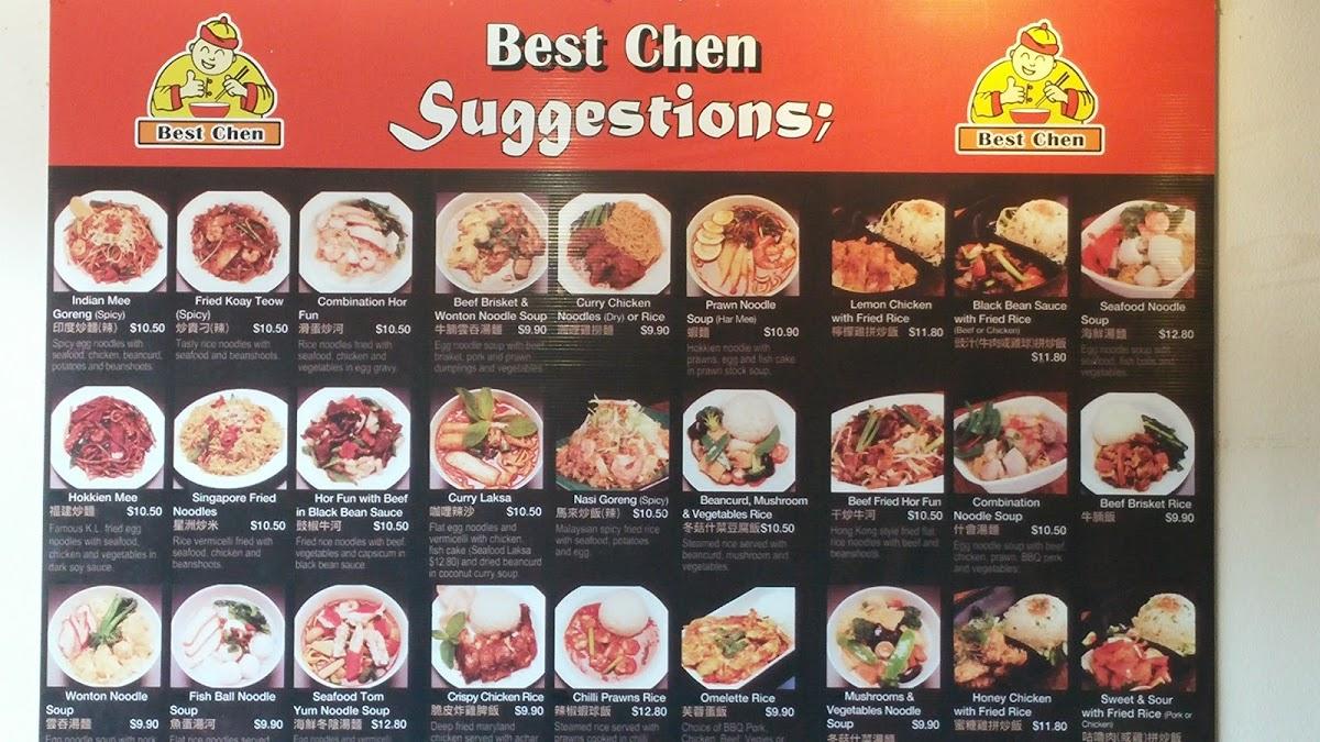 Menu at Best Chen restaurant, Innisfail