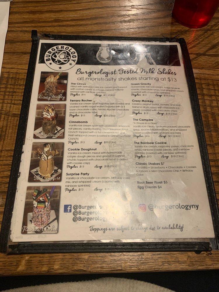Menu at Burgerology RVC pub & bar, Rockville Centre