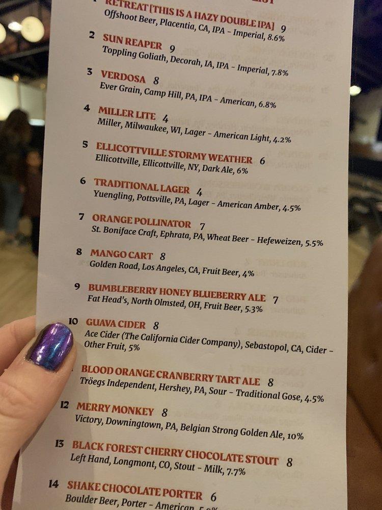 Menu at Decades pub & bar, Lancaster