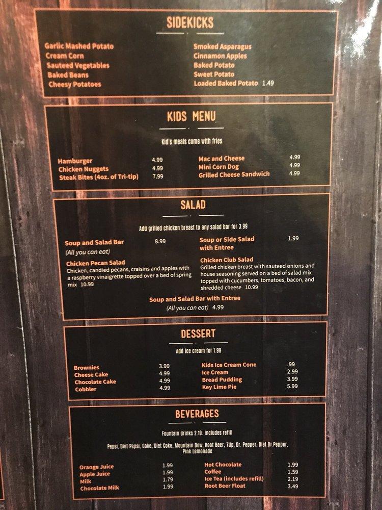 Menu at Hideout Steak House steakhouse, Myton, S Pariette Rd