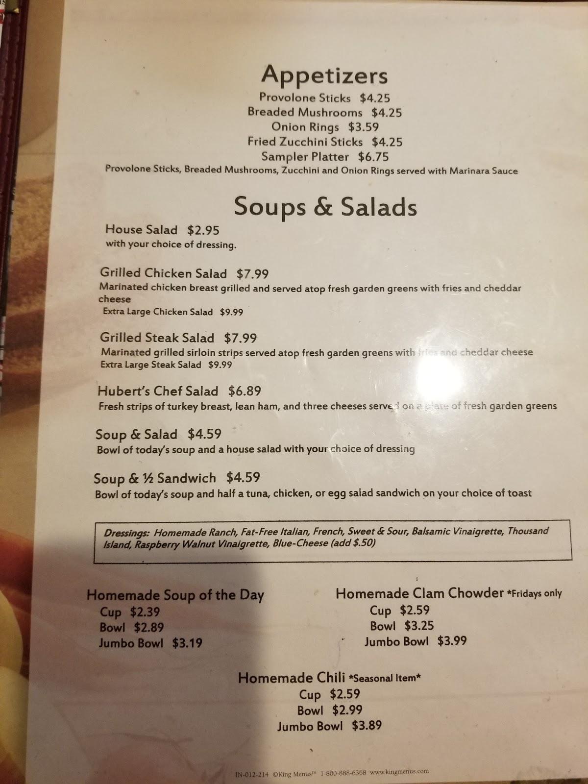 Menu at Towne Square Restaurant, Beaver