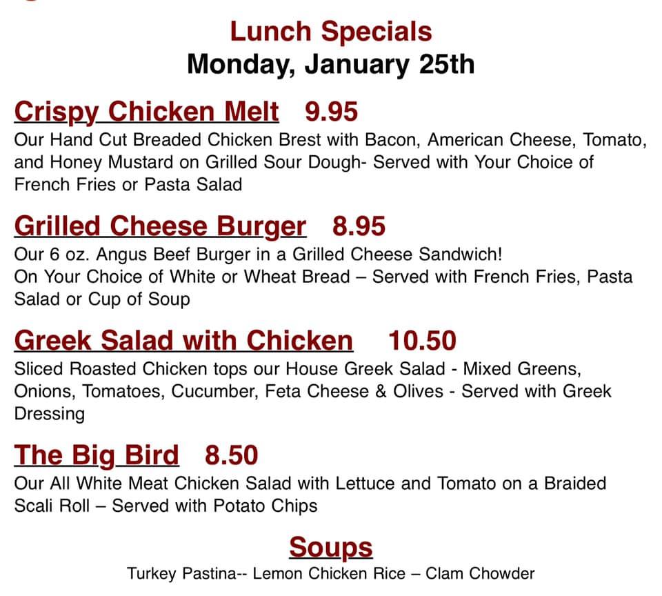 Menu at Crossroads Cafe & Deli, Hanover