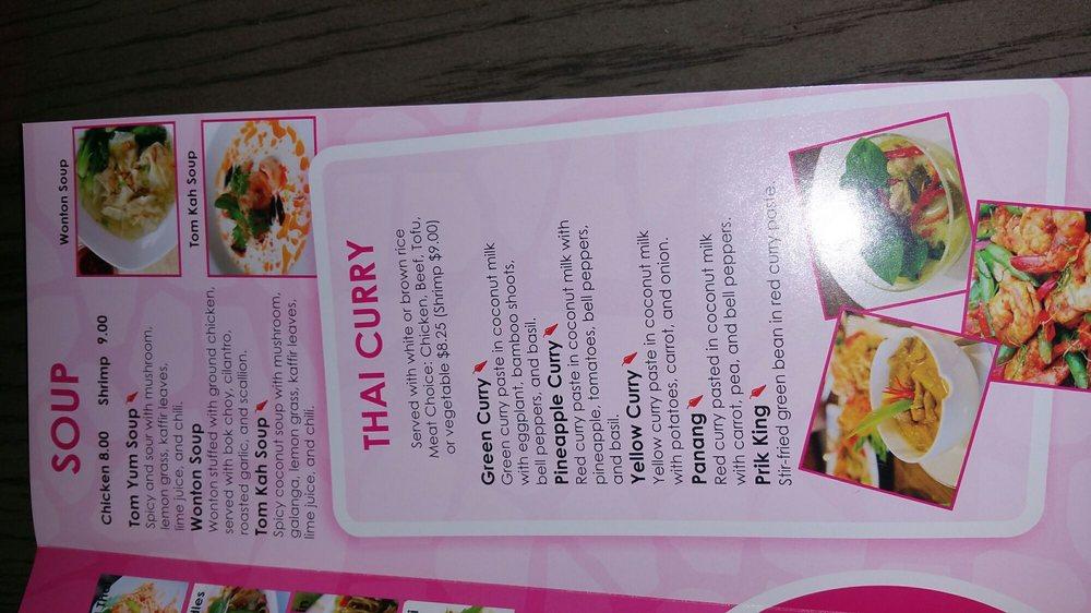 Menu at Pink Elephant restaurant, Los Angeles, Sherman Way