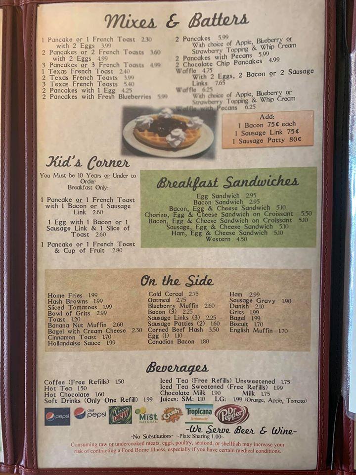 Menu at Susie's Too restaurant, New Port Richey