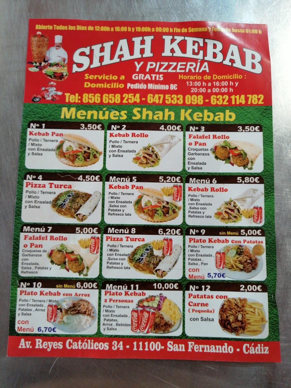 Carta del restaurante SHAH KEBAB 2, San Fernando