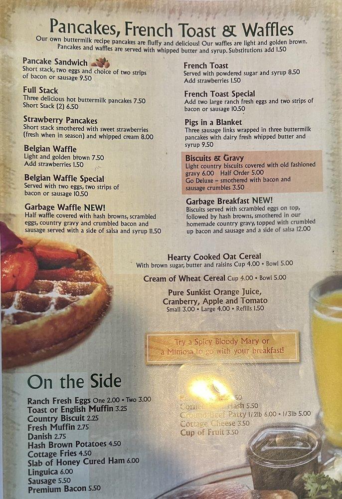 Menu at Almond Tree Restaurant, Atwater