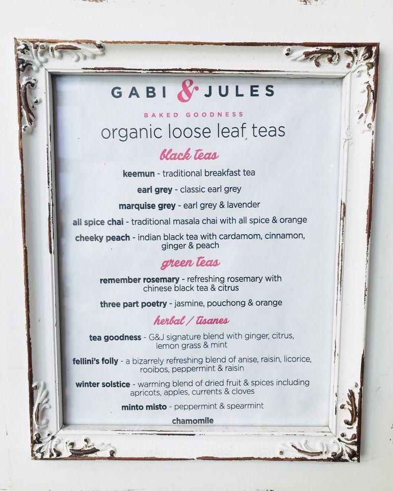 Menu at Gabi & Jules Handmade Pies and Baked Goodness cafe, Port Moody