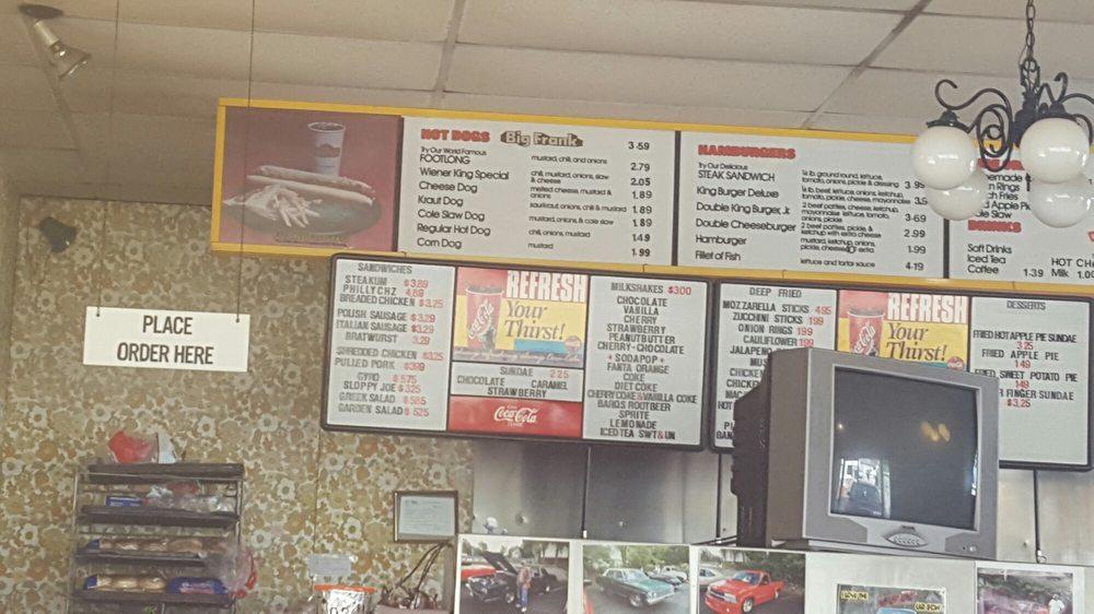 Menu at Wiener King restaurant, Mansfield